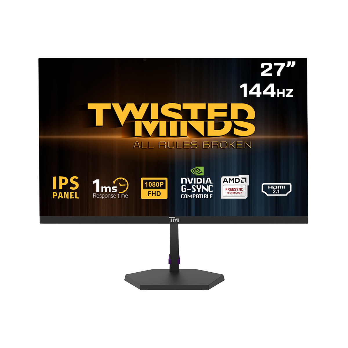 TM ECO SERIES 27” FHD, 144hz, 1MS, HDMI 2.1 & DP 1.4 Gaming Monitor -T