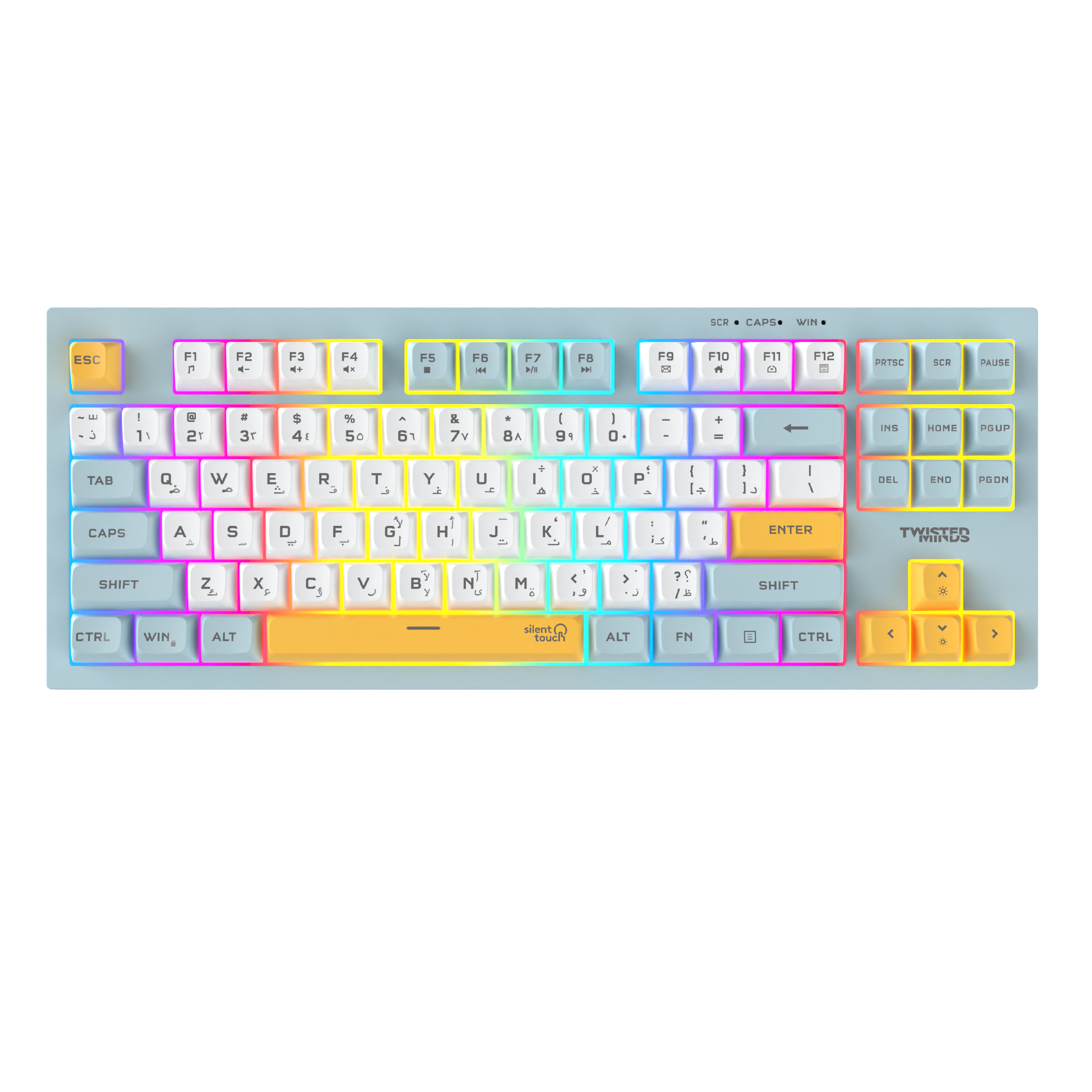 Twisted Minds TM-MK75-W Spectrum Series Wired Keyboard 80% Compact Gas