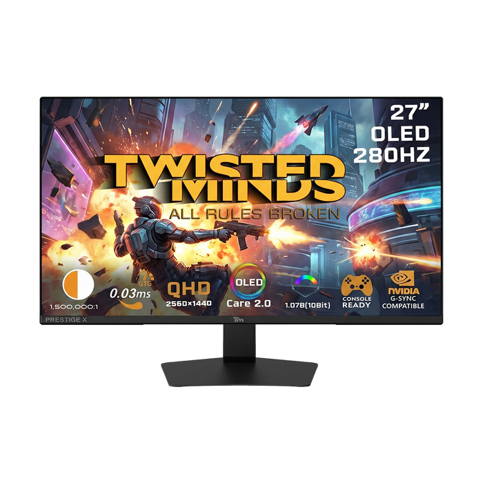 Twisted Minds 27" Prestige X Series OLED QHD 280HZ, IPS, 0.3 MS, HDMI